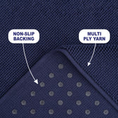 17x24 Inch Bath Rug 100% Cotton Slip Resistant Bottom Base