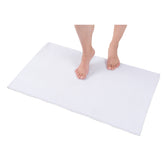 17x24 Inch Bath Rug 100% Cotton Slip Resistant Bottom Base